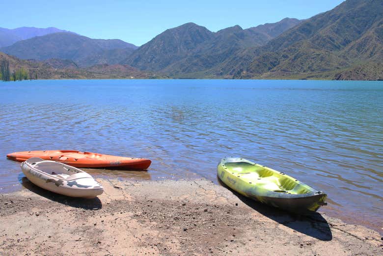 Tour en kayak por el embalse Potrerillos, Potrerillos