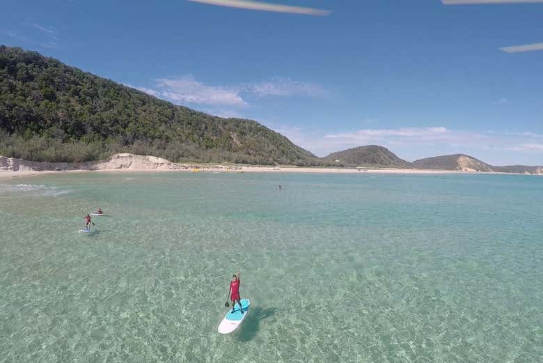Tour en paddle surf por Double Island Point desde Rainbow Beach