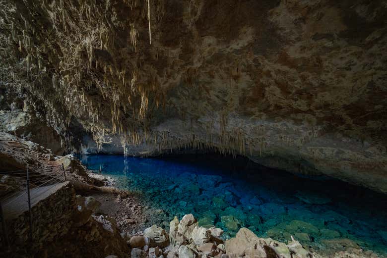 Visita guiada pela gruta do Lago Azul, Bonito