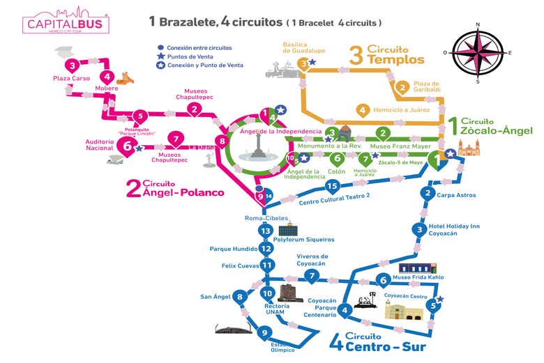 Autobús turístico de Ciudad de México Capital Bus México