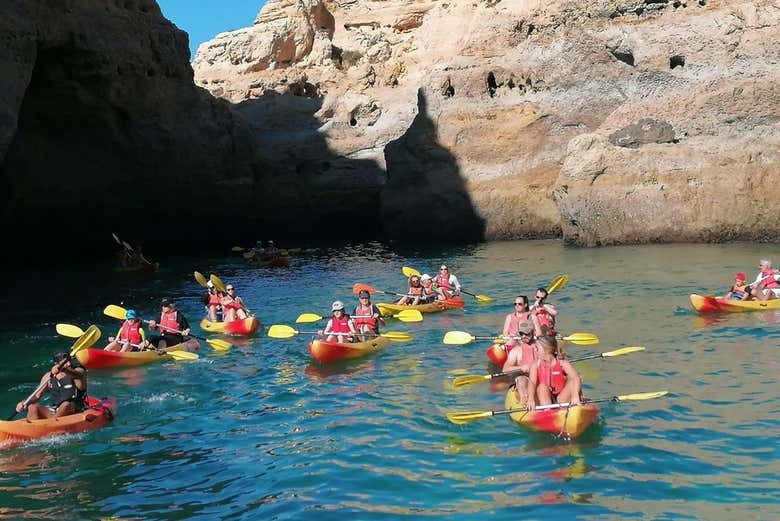 Benagil Caves Kayak Tour + Catamaran Cruise from Portimão